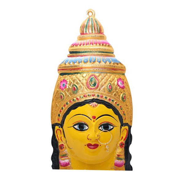 Buy Yellow Lakshmi Face Stone Work online in the U.K.| AHA BAZAAR