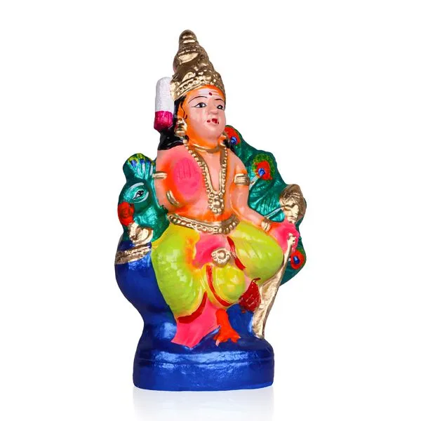Buy Mayil Murugan - 9 Inch | Giri Golu Doll/ Clay/ Peacock Murugar ...