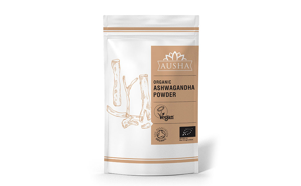 Ausha Organic Ashwagandha powder 100g – Certified Organic by Soil ...