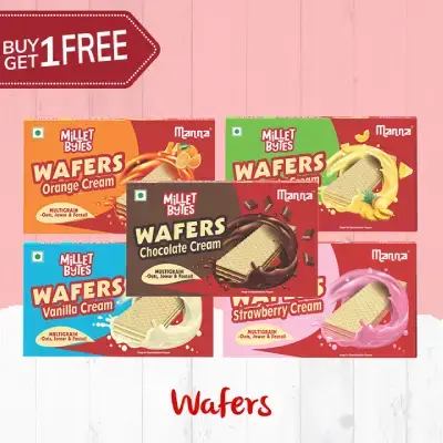 Buy Manna Millet Bytes Wafers Vanilla-75g (pack of 1) online in the U.K ...